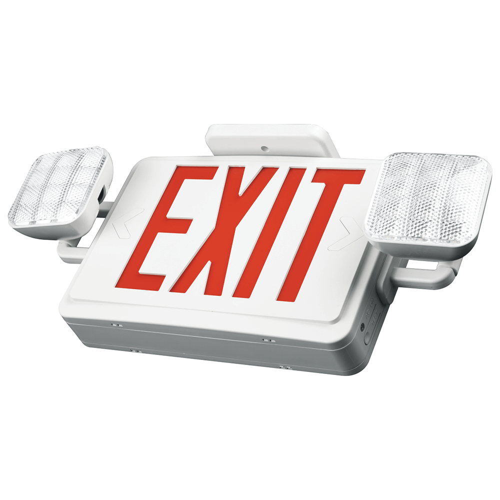 LED Exit Sign with Combo | Red or Green Letter Selectable | 3.5W | 120/277V