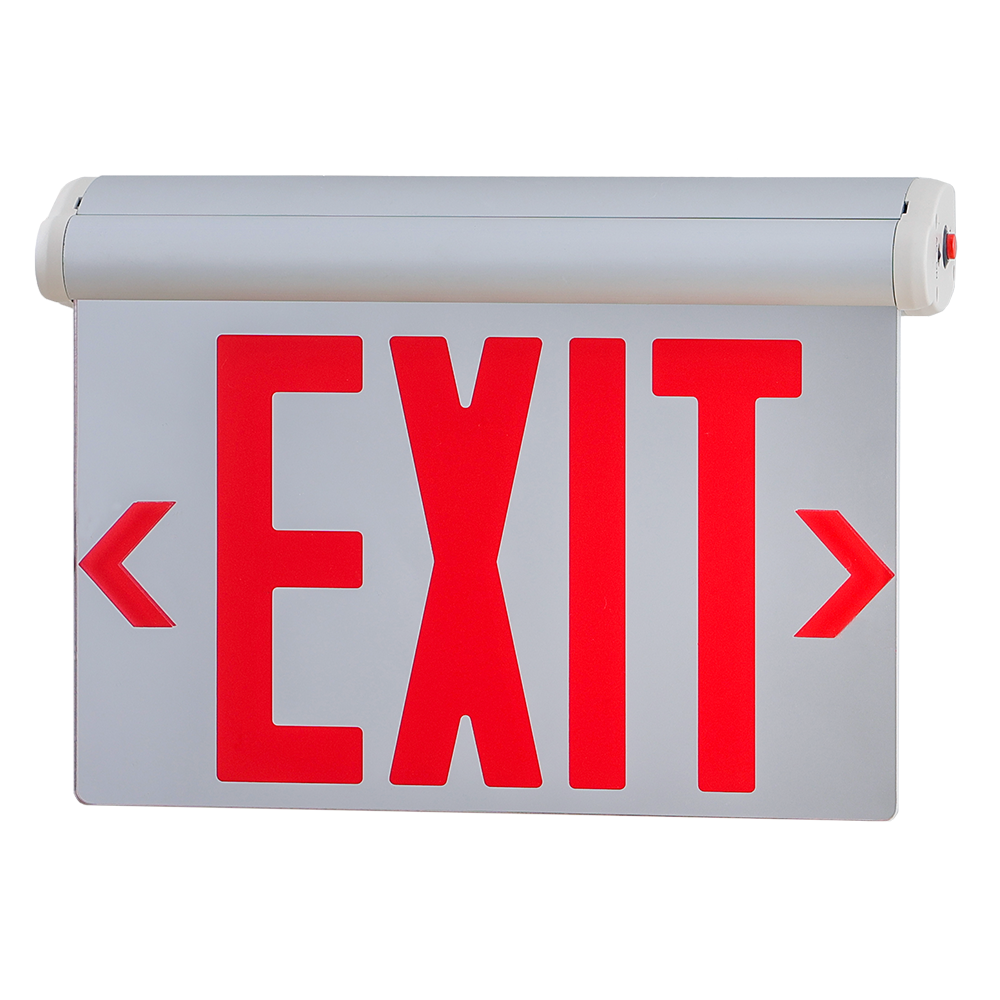 LED Edge-Lit Exit Sign | Red Letter | 2.5W | 120-277V